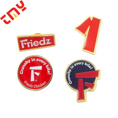 China Custom Hard Enamel Lapel Pins Zinc Alloy Iron Die Cast 1.5-2mm Thick Logo for sale