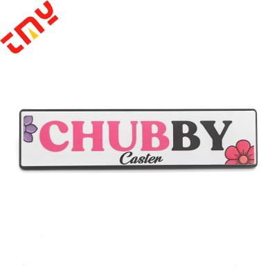 China Custom ABS Plastic Beveled Name Badge 3x1 Inch for Staff ID Corporate Branding for sale