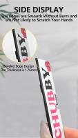 China Custom ABS Plastic Beveled Name Badge 3x1 Inch for Staff ID Corporate Branding for sale