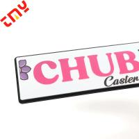 China Custom ABS Plastic Beveled Name Badge 3x1 Inch for Staff ID Corporate Branding for sale