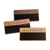 China Custom Printed Wood Blackboard Name Badges 80x30mm Chalkboard Tag for Business Events for sale