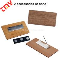 China Custom Printed Wood Blackboard Name Badges 80x30mm Chalkboard Tag for Business Events for sale