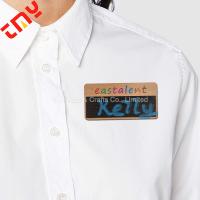 China Custom Printed Wood Blackboard Name Badges 80x30mm Chalkboard Tag for Business Events for sale