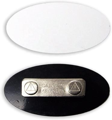 China Custom Printed Two Color Blank Employee Name Badge DIY Write-On Staff Identification for sale