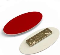 China Custom Printed Two Color Blank Employee Name Badge DIY Write-On Staff Identification for sale