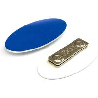 China Custom Brushed Surface ABS Plastic Name Badge Blank or Printed Tag Label With Magnet Back for sale