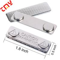 China Caution Magnetic Name Badge Tag 45x13mm with Neodymium Holder for Safety ID for sale