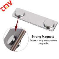 China Caution Magnetic Name Badge Tag 45x13mm with Neodymium Holder for Safety ID for sale