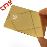 China Custom 24K Gold Metal NFC Business Card 85x54mm with Engraved Logo Steel Printing for sale