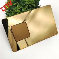 China Custom 24K Gold Metal NFC Business Card 85x54mm with Engraved Logo Steel Printing for sale