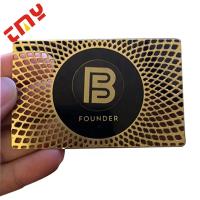 China Custom 24K Gold Metal NFC Business Card 85x54mm with Engraved Logo Steel Printing for sale