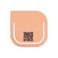 China Custom Polished Stainless Steel Square Card 2.76x2.76 inch Laser Engraved QR Code Hollow Luxury Double Sided for sale
