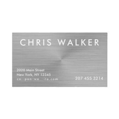 China Custom Brushed Titanium Business Card Blank 0.3mm 0.8mm for Laser Engraving for sale