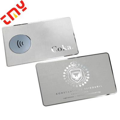 China Custom Metal Mirror NFC Business Card Stainless Steel 85x54mm Smart Digital Contact OEM for sale
