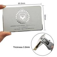 China Custom Metal Mirror NFC Business Card Stainless Steel 85x54mm Smart Digital Contact OEM for sale