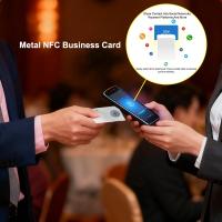 China Custom Metal Mirror NFC Business Card Stainless Steel 85x54mm Smart Digital Contact OEM for sale