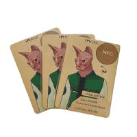China Custom Metal Playing Cards 88x63mm with NFC 215 Chip Anime Cartoon Design Gold Plated for sale