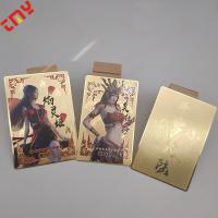 China Custom Metal Playing Cards 88x63mm with NFC 215 Chip Anime Cartoon Design Gold Plated for sale