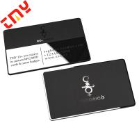 China Custom Black Metal Mirror Business Card Reversed Etch Raised Logo 0.5-0.8mm for sale