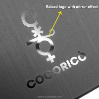 China Custom Black Metal Mirror Business Card Reversed Etch Raised Logo 0.5-0.8mm for sale