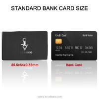China Custom Black Metal Mirror Business Card Reversed Etch Raised Logo 0.5-0.8mm for sale