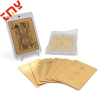China 24k Gold Plated Metal Playing Card 0.76mm Custom Logo Poker Card Dubai Luxury for sale