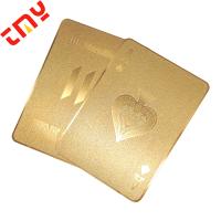 China 24k Gold Plated Metal Playing Card 0.76mm Custom Logo Poker Card Dubai Luxury for sale