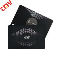 China Custom Black Matte Stainless Steel NFC 216 Metal Business Card with Gift Box for sale