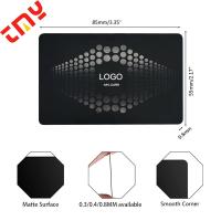 China Custom Black Matte Stainless Steel NFC 216 Metal Business Card with Gift Box for sale