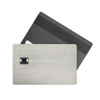 China Custom Blank Contactless Metal Credit Card 85x54mm with 4442 4428 Chip Slot and Magnetic Stripe for sale