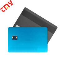 China Custom Blank Contactless Metal Credit Card 85x54mm with 4442 4428 Chip Slot and Magnetic Stripe for sale