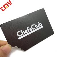 China Custom Matte Frosted Black Metal Business Cards 0.8mm Etched Luxury OEM for sale
