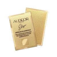 China Custom Printed Metal Mirror Brass Finish Business Card 86x54mm Hollow Pattern for sale