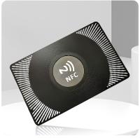 China Contactless NFC Matt Black Stainless Steel Metal Access Control Smart Card 86x54mm for sale