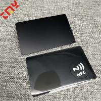 China Contactless NFC Matt Black Stainless Steel Metal Access Control Smart Card 86x54mm for sale