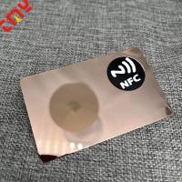 China Contactless NFC Matt Black Stainless Steel Metal Access Control Smart Card 86x54mm for sale