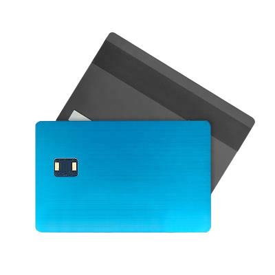 China Custom Metal Credit Card Blanks 4442 4428 Chip NFC 13.56MHz Waterproof 0.76mm for sale