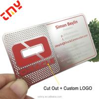 China Custom Stainless Steel Laser Cut Business Cards 86x54mm 0.8mm Thick for sale