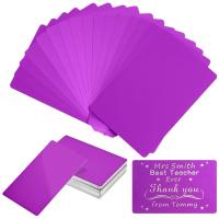 China Custom Aluminum Business Cards Mirror Finish 0.4mm 0.8mm Thickness Blank Durable Fade Resistant for sale