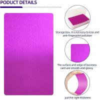China Custom Aluminum Business Cards Mirror Finish 0.4mm 0.8mm Thickness Blank Durable Fade Resistant for sale