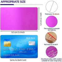 China Custom Aluminum Business Cards Mirror Finish 0.4mm 0.8mm Thickness Blank Durable Fade Resistant for sale