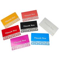 China Custom Embossed Thank You Card 86x54mm Gold Pink Luxury Blank Logo for Small Business for sale