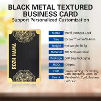 China Custom Luxury Black Business Card Gold Metallic Printing CR80 Size with QR Code 0.76mm Thick for sale