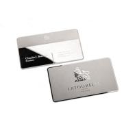 China Custom Stainless Steel Metal Mirror Business Card 0.8mm Thickness Laser Engraving for sale