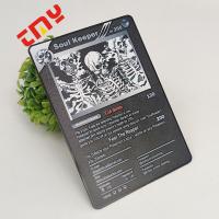 China Custom Gold Stainless Steel Metal Playing Cards 90x60mm Anime UV Printing for sale