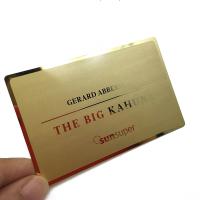 China Custom Embossed Gold Metal Business Card 85x54mm Stainless Steel QR Code Engraving for sale