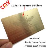 China Custom Embossed Gold Metal Business Card 85x54mm Stainless Steel QR Code Engraving for sale