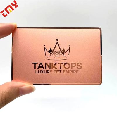 China Custom Metal Business Cards 85x54mm Stainless Steel Premium VIP Printing for sale