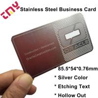 China Custom Die Cut Metal Stainless Steel Business Card 86x54mm Sublimation Embossing for sale