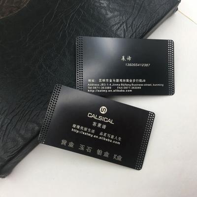 China Wholesale Custom Stainless Steel Metal Business Card 0.3mm Thickness Matte Blank for Laser Engraving for sale